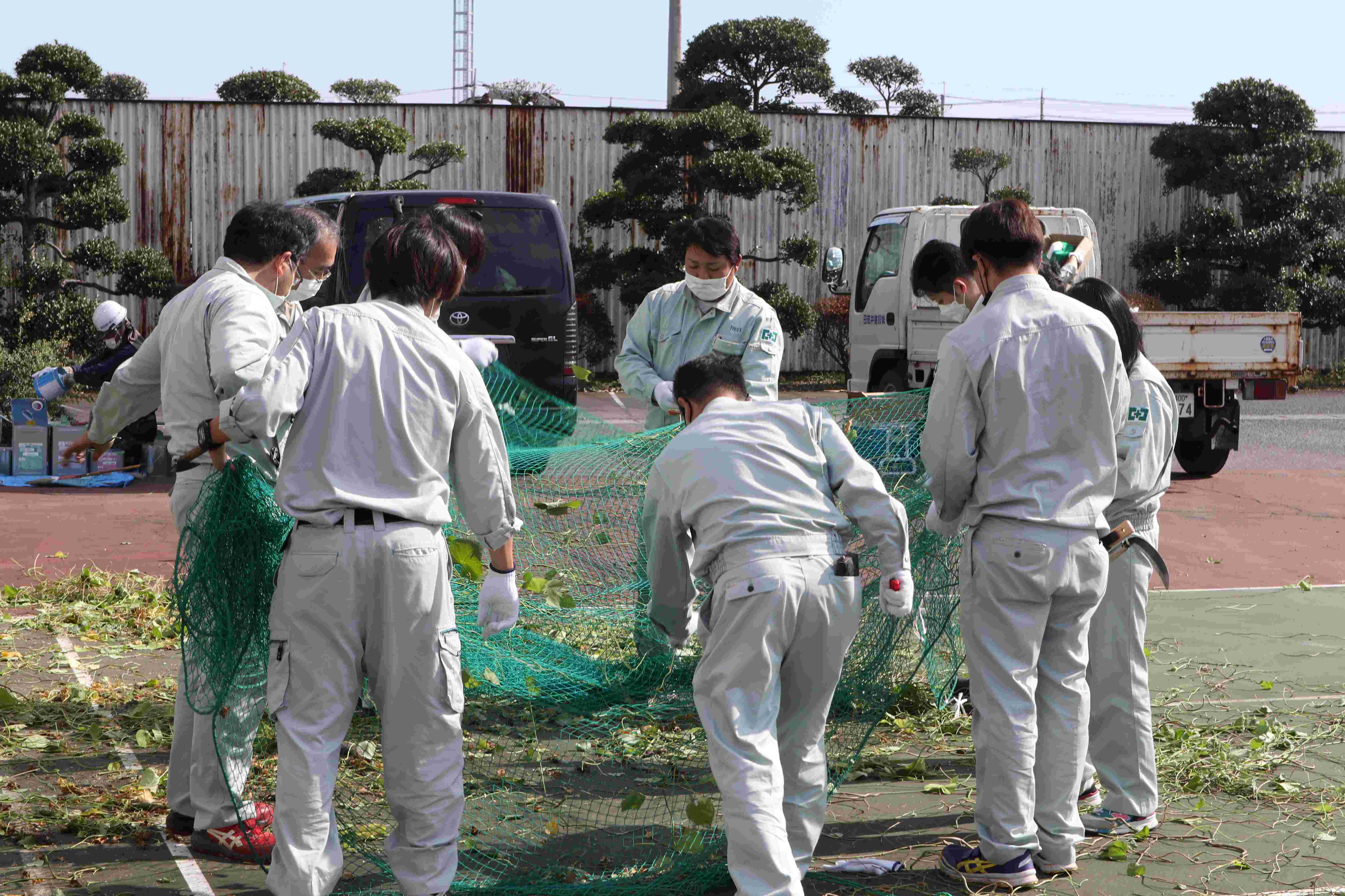 ロードサポート・みどりのカーテン撤去を実施致しました - 田部井建設株式会社 - TABEI CORPORATION